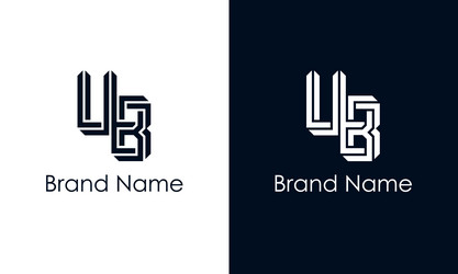 Initial letters ub logo design bundle Royalty Free Vector