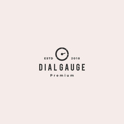Modern vibrant dial gauge logo icon Royalty Free Vector