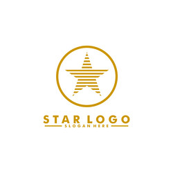 Modern gold star logo design stars Royalty Free Vector Image