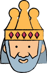 Cartoon king icon image Royalty Free Vector Image