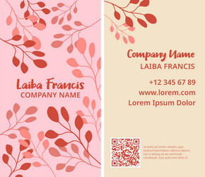 Company owner business card template space theme Vector Image