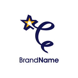 Simple initial c way logo Royalty Free Vector Image