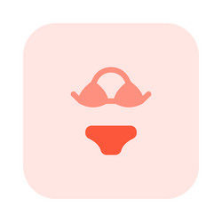 Swimming costume or bikini with neck straps Vector Image