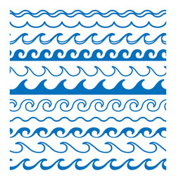 Decoration waves clipart Royalty Free Vector Image