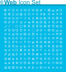 Linear universal web page symbols Royalty Free Vector Image