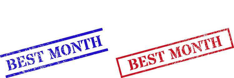 Employee of the month textured rubber seal stamps Vector Image