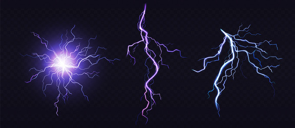 Realistic electric ball with lightning Royalty Free Vector