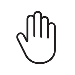 Human hand palm icon Royalty Free Vector Image