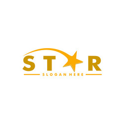 Modern gold star logo design stars Royalty Free Vector Image