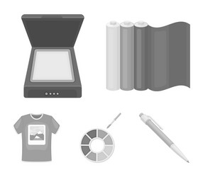 Scanner color palette and other equipment Vector Image