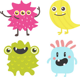 Cute monsters set Royalty Free Vector Image - VectorStock