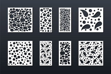 Modern random cnc pattern decorative panel Vector Image