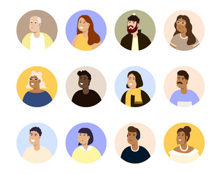 Modern circle avatar Royalty Free Vector Image