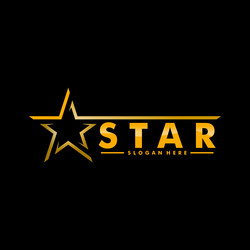 Modern gold star logo design stars Royalty Free Vector Image