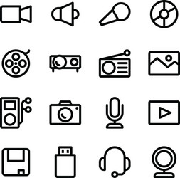 Crisp internet icons Royalty Free Vector Image