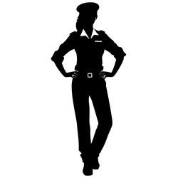 Female pilot black icon on white background pilot Vector Image