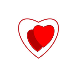 Heart around two Royalty Free Vector Image - VectorStock