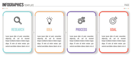 Rectangular isometric mind map infographic Vector Image
