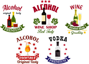 Alcohol drink cognac Royalty Free Vector Image