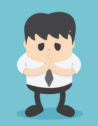 Business people who regret show hand gesture Vector Image