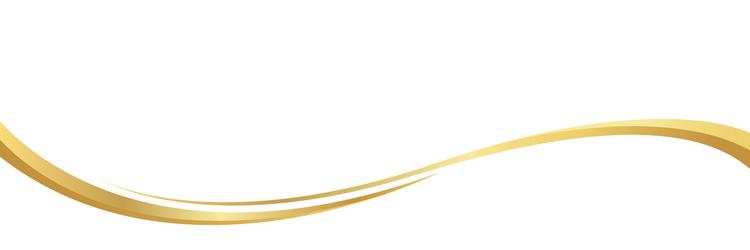 Gold wave curve golden corner shape Royalty Free Vector