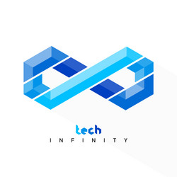 Infinity symbol limitless sign logo design Vector Image