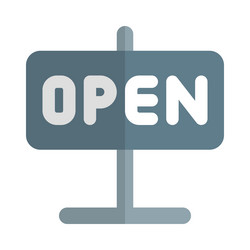 Open commercial display sign for public Royalty Free Vector