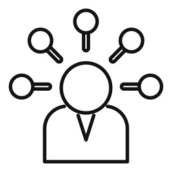 Person case choice icon simple business Royalty Free Vector