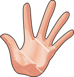 Cartoon man hands clap gesture Royalty Free Vector Image