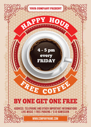 Coffee shop flyer template Royalty Free Vector Image