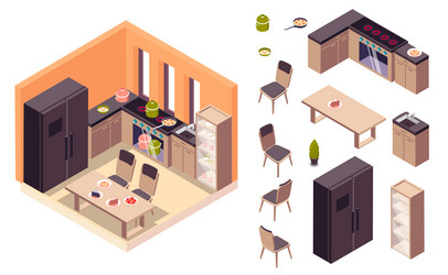 House Kitchen Interior Vector Images (over 23,000)