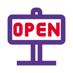 Open commercial display sign for public Royalty Free Vector