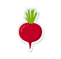 Cartoon sticker with green tree leaf Royalty Free Vector