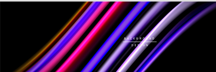 Silk and smooth flow wave poster design color Vector Image