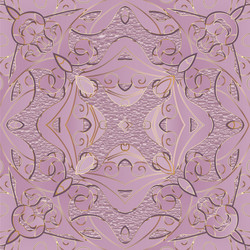 Rose gold floral leafy 3d seamless pattern Vector Image