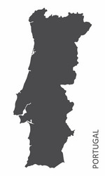 Portugal map outline Royalty Free Vector Image