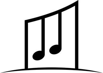 Music chart logo design template Royalty Free Vector Image