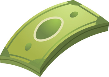 Stack green cash money Royalty Free Vector Image