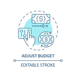 Adjust budget concept icon Royalty Free Vector Image