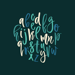 Handdrawn calligraphic alphabet Royalty Free Vector Image