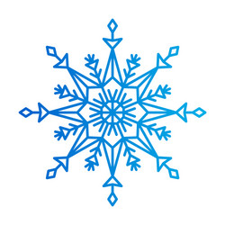 Snowflake of blue colors Royalty Free Vector Image