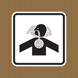 Toxic gases asphyxiation symbol sign isolate Vector Image