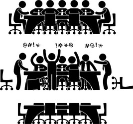 Meeting Stick Figures Business People Vector Images (over 380)