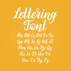 Hand lettering alphabet calligraphy Royalty Free Vector