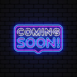 Coming soon retro neon sign Royalty Free Vector Image