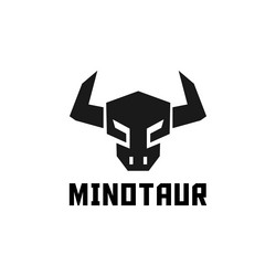 Armored minotaur team logo design Royalty Free Vector Image