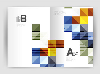 Square annual report brochure a4 print template Vector Image