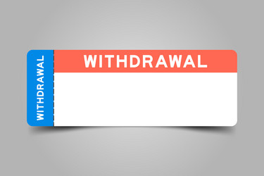 Orange color led banner in word withdraw on black Vector Image