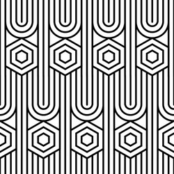 Seamless hexagonal line cube pattern Royalty Free Vector