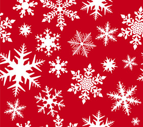 Set of red seamless snowflake pattern Royalty Free Vector
